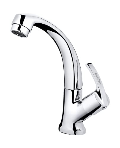 Plantex Pure Brass Pillar Tap for Wash Basin with 360° Swivel Spout fo ...