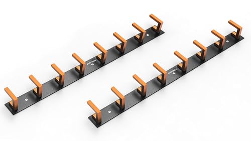 Plantex Aluminum Hook Rail with L-Shape Hooks for Walls of Bathroom/Ki ...