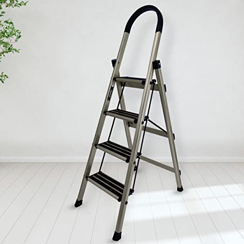 Plantex Guardex 4 Step Foldable Aluminum Ladder for Home/Ladder with A ...