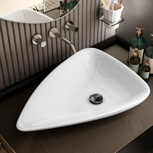 Plantex Ceramic Wash Basin/Triangle Basin/Tabletop Wash Basin for Bath ...