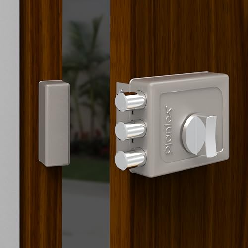 Plantex Heavy Duty Tri Bolt Lock with Key & Knob for Main Door/Suitabl ...