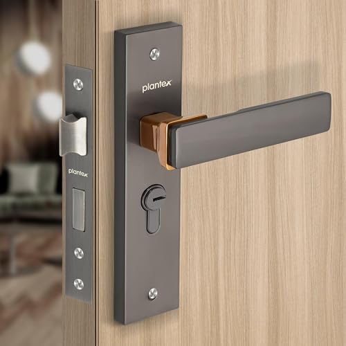 Plantex Heavy-Duty Door Lock Set - Main Door Locks Handle Set/ 6-Lever ...