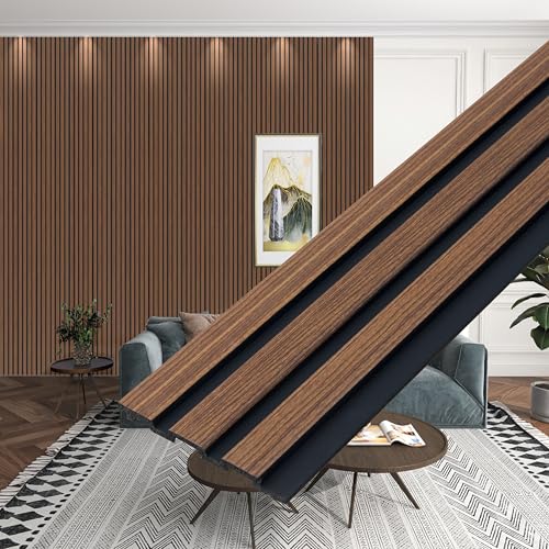 Plantex Wall Panels/Wooden Louvers Panel for Wall 8 Feet/Charcoal Pane ...
