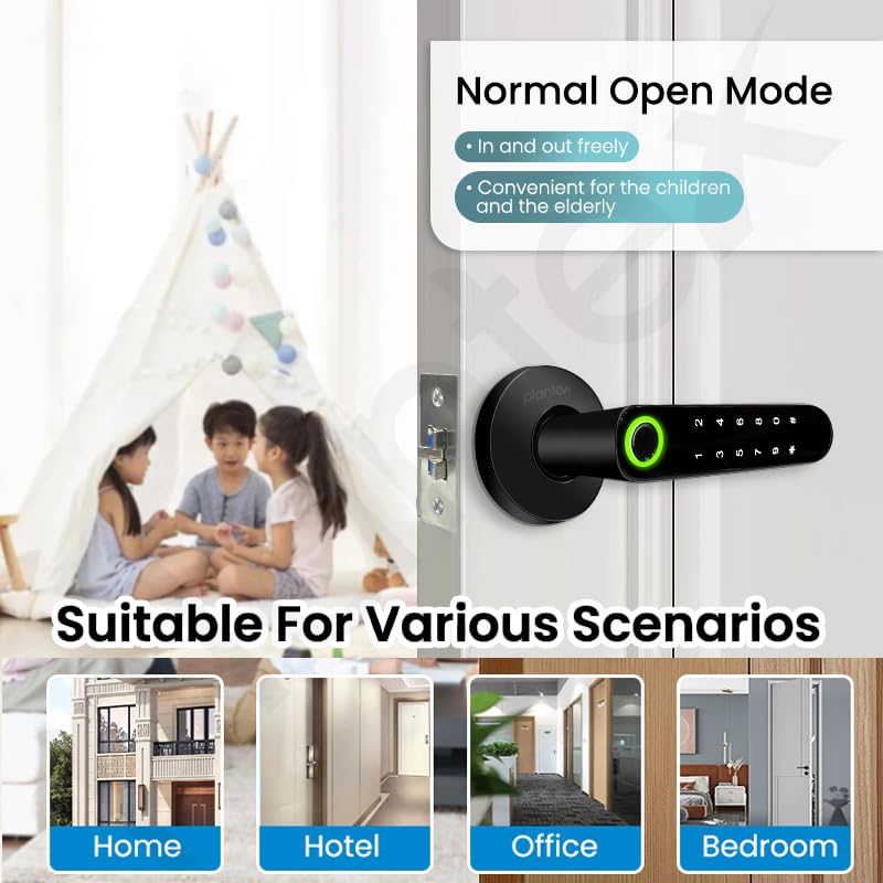 Plantex Aluminium Smart Door Lock/Fingerprint Lock For Door/Touch Scre ...