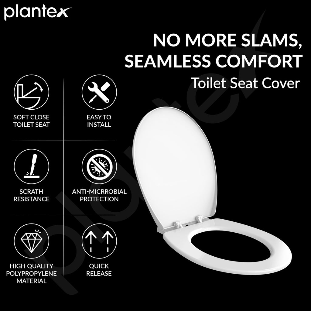 Plantex Hygienic Toilet Combo/ Polypropylene Toilet Seat Cover for ...