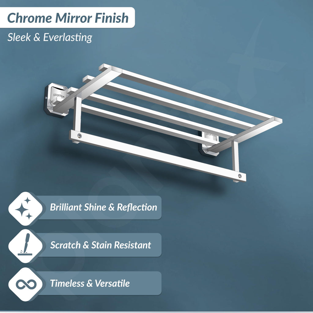 Plantex 304 Grade Stainless Steel Towel Rack for Bathroom/Towel Holder ...