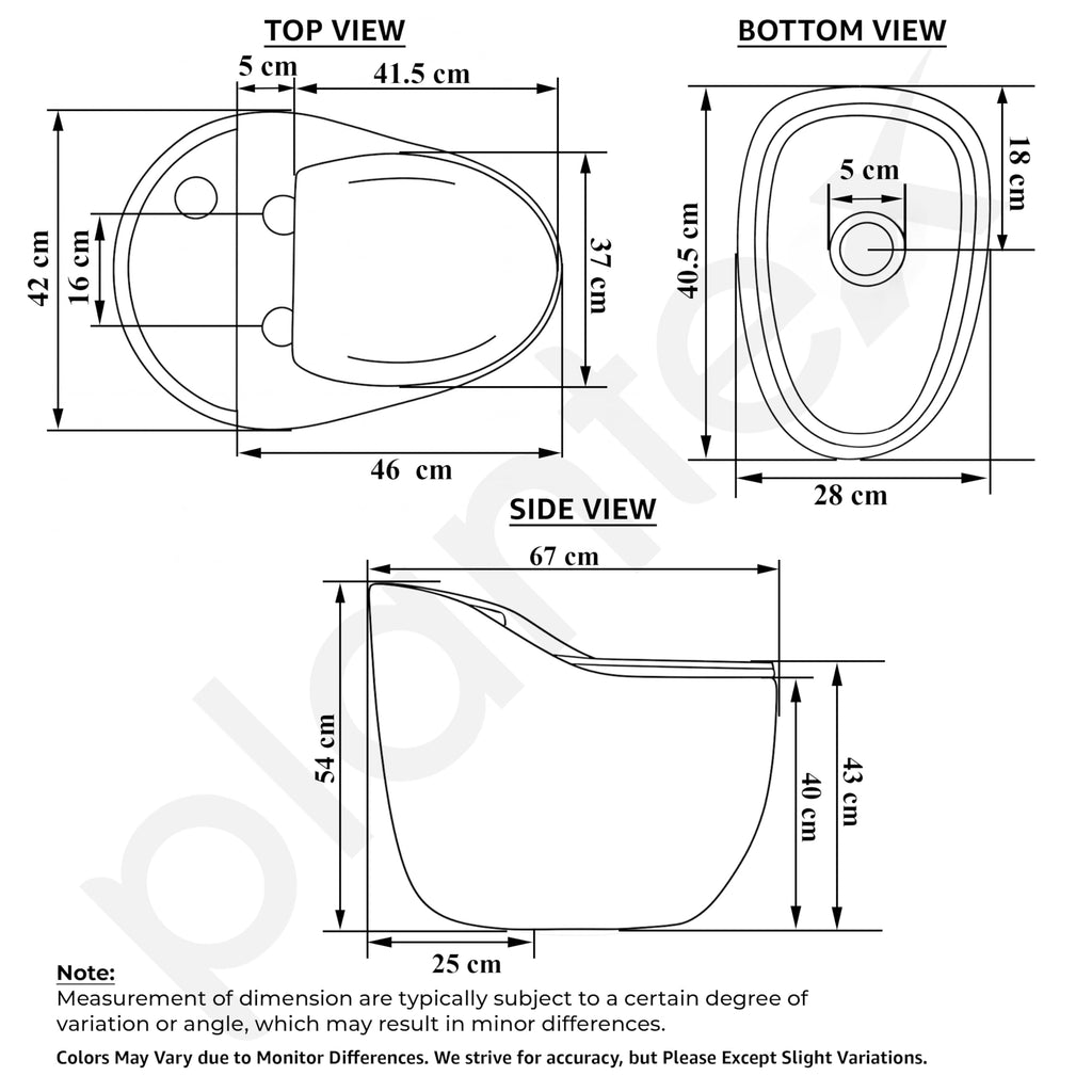 Plantex Ceramic Western Commode/Floor Mount Commode for Toilet/Rimless ...