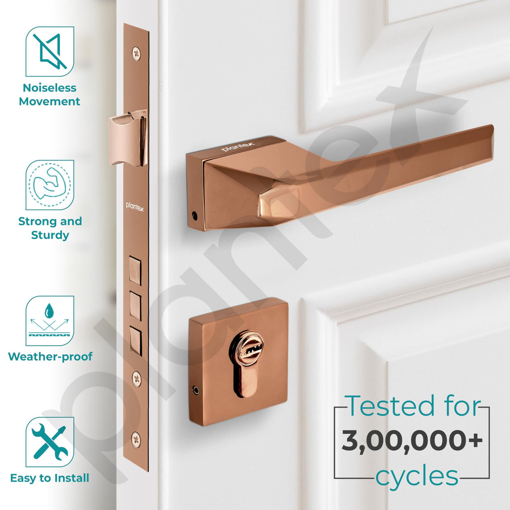 Plantex Door Handle for Home Main Door/Door lock with handle/Mortise ...