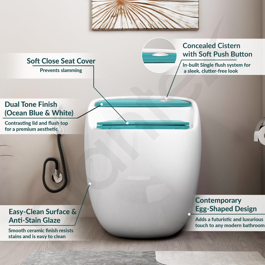 Plantex Ceramic Western Commode/Floor Mount Commode for Toilet/Rimless ...