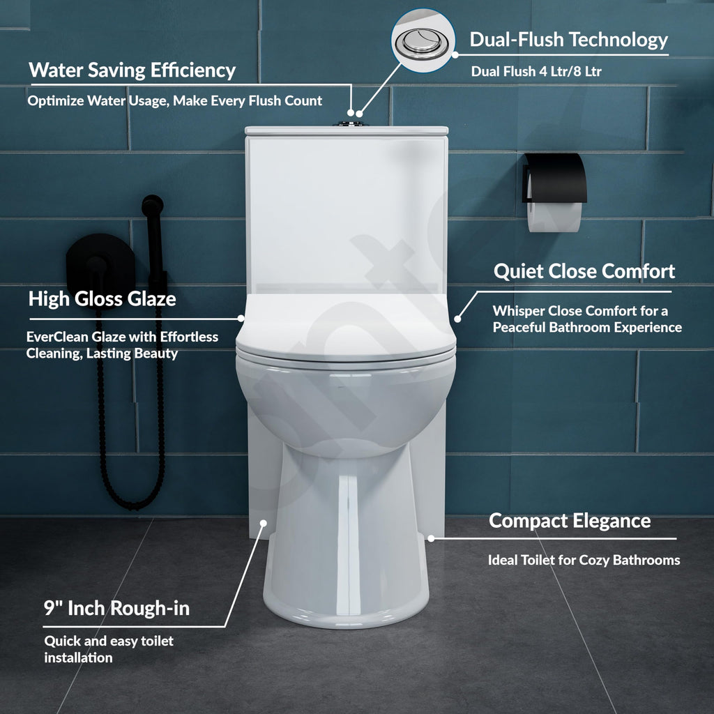 Plantex Commode for Toilet/Ceramic One Piece Western Toilet/Rimless Co ...